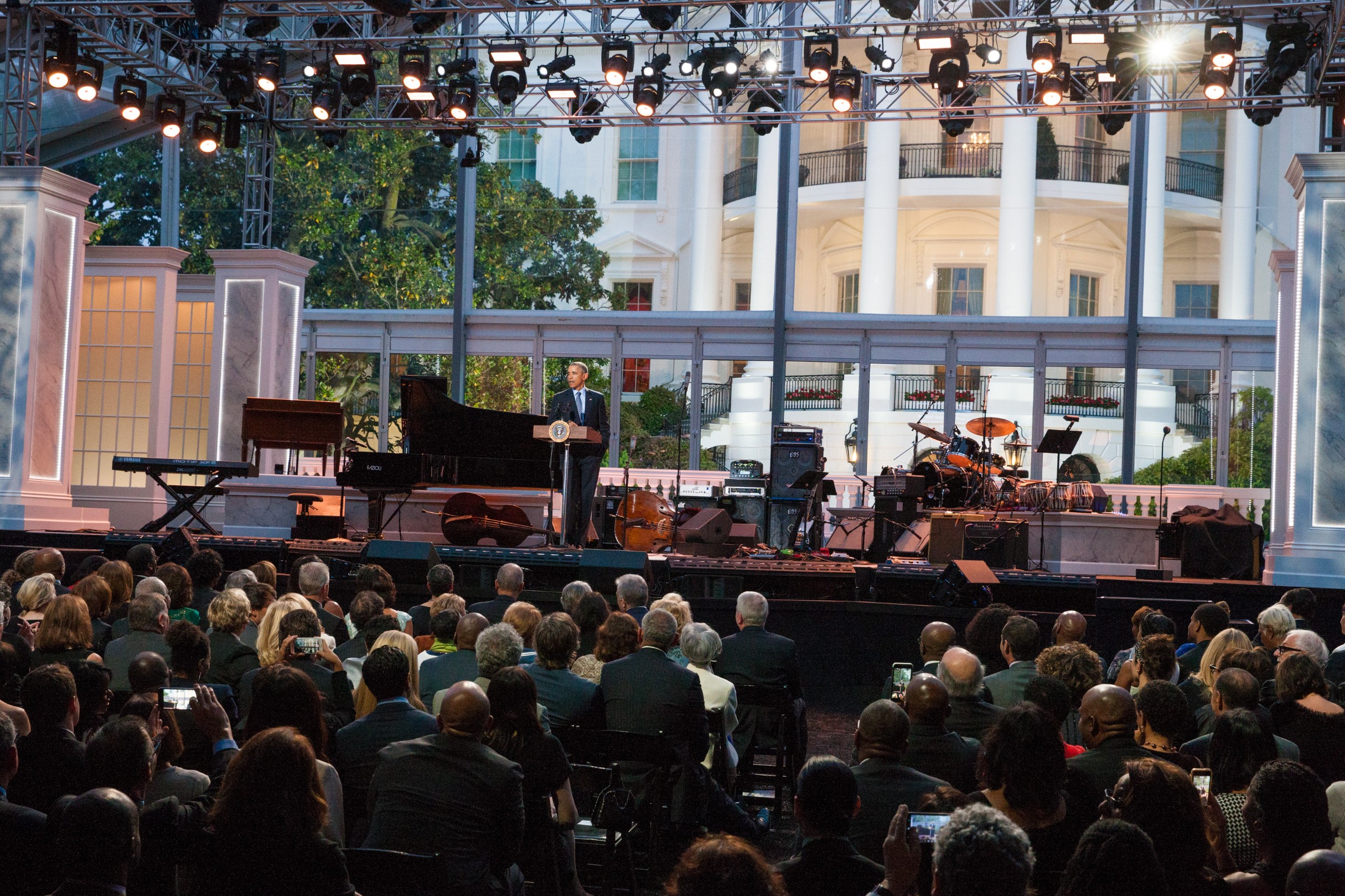 U.S. President Barack Obama delivers remarks at the International Jazz ...