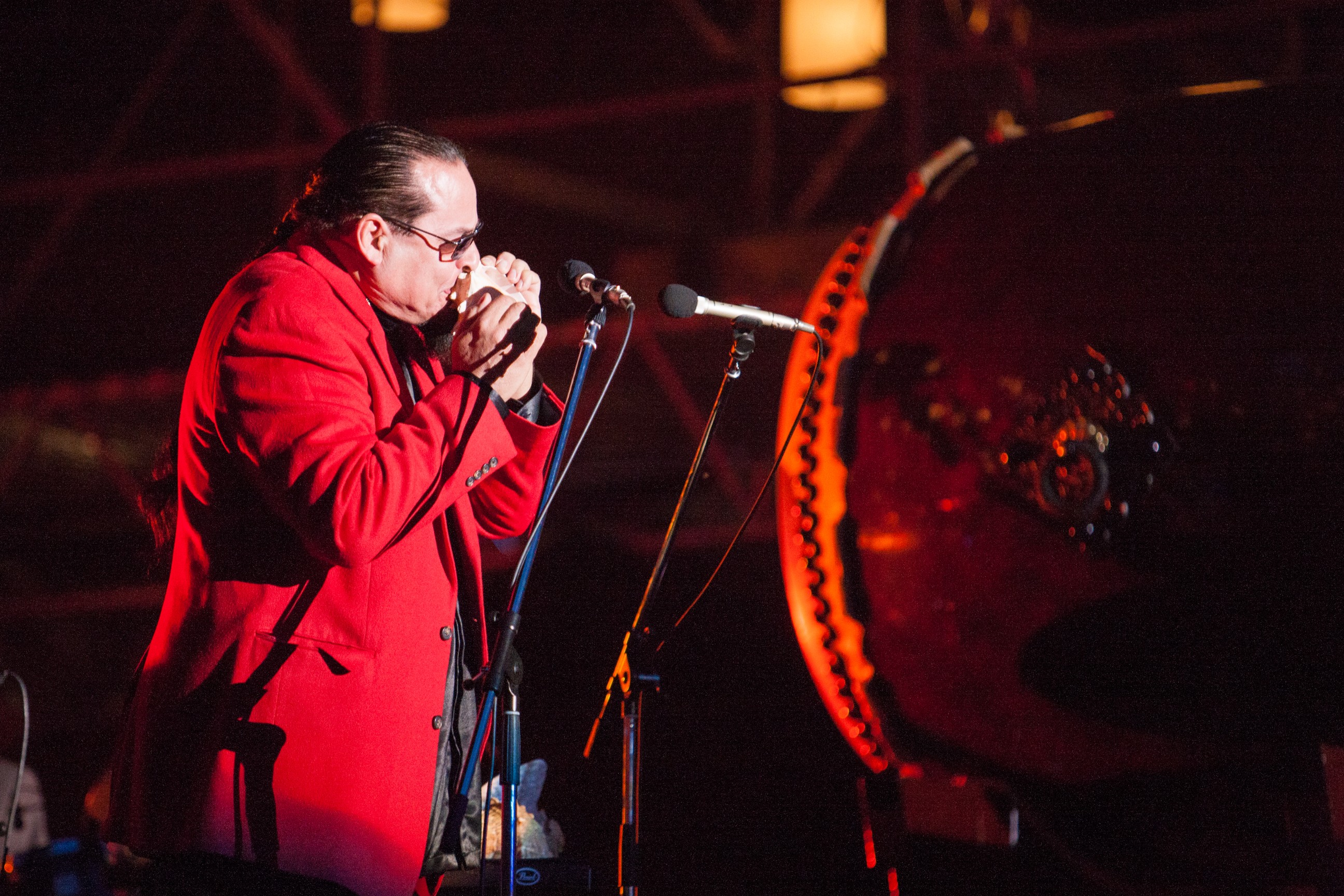 Trombonist and seashellist Steve Turre performs with Shuichi Hidano and ...